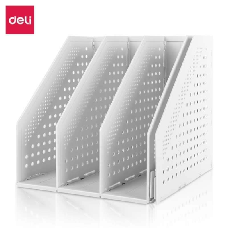 Jual Deli Magazine Container / Rak Buku / File Tray Plastik 4 Sekat ...