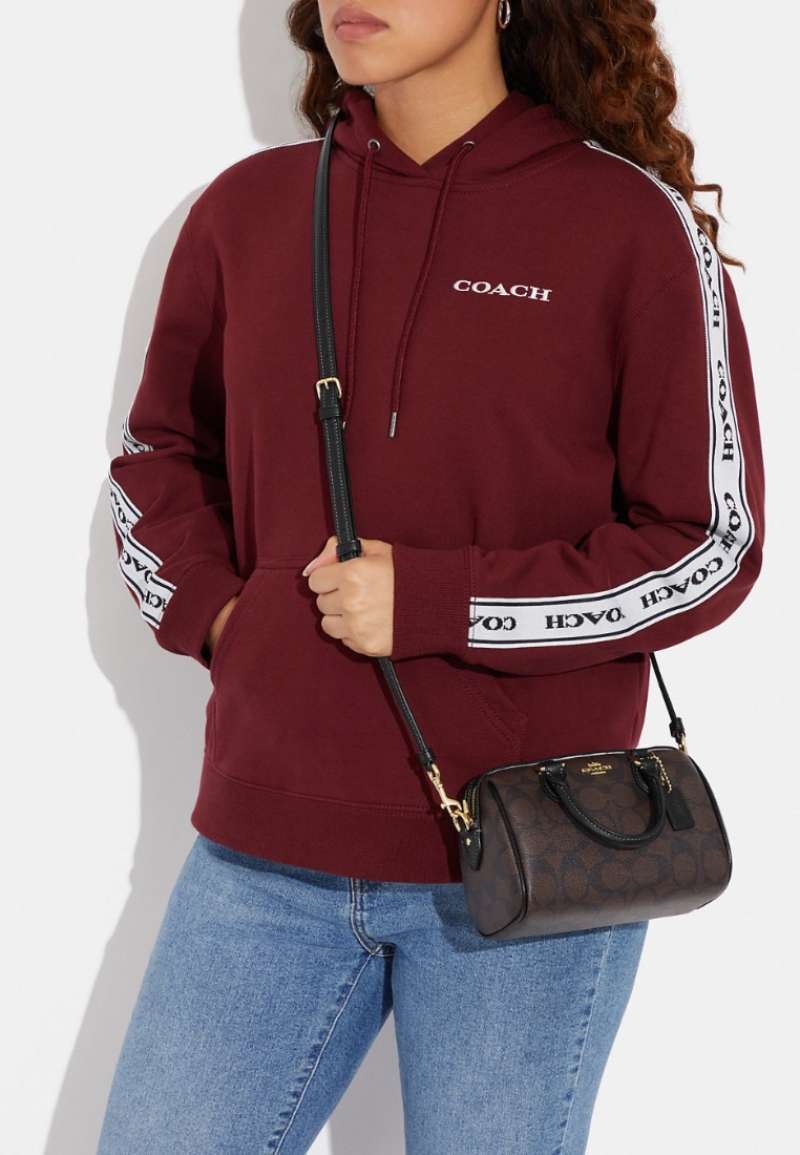 Jual Coach Mini Rowan Crossbody In Signature Canvas Brown Black Di Seller Sallangsallang ...