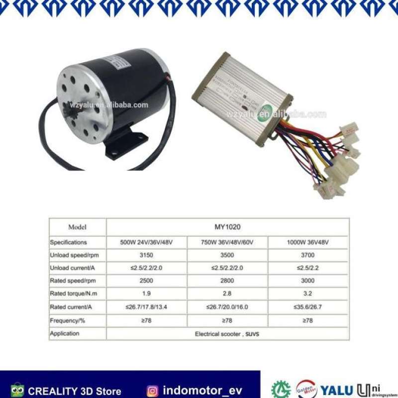 Jual Motor Listrik Dc 1000w 48v Dinamo 1kw 1000 Watt Mini Jeep Go Kart ...