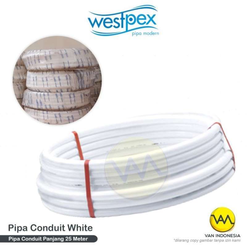 Promo Westpex Pipa Conduit Putih 25Mm Panjang 25 Meter / Pipa Kabel ...