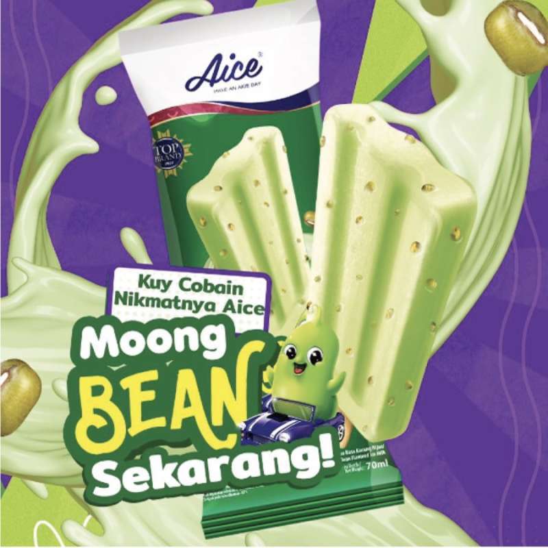 Promo Aice Ice Cream Moong Bean Es Krim Kacang Hijau Stick Isi 10pcs ...