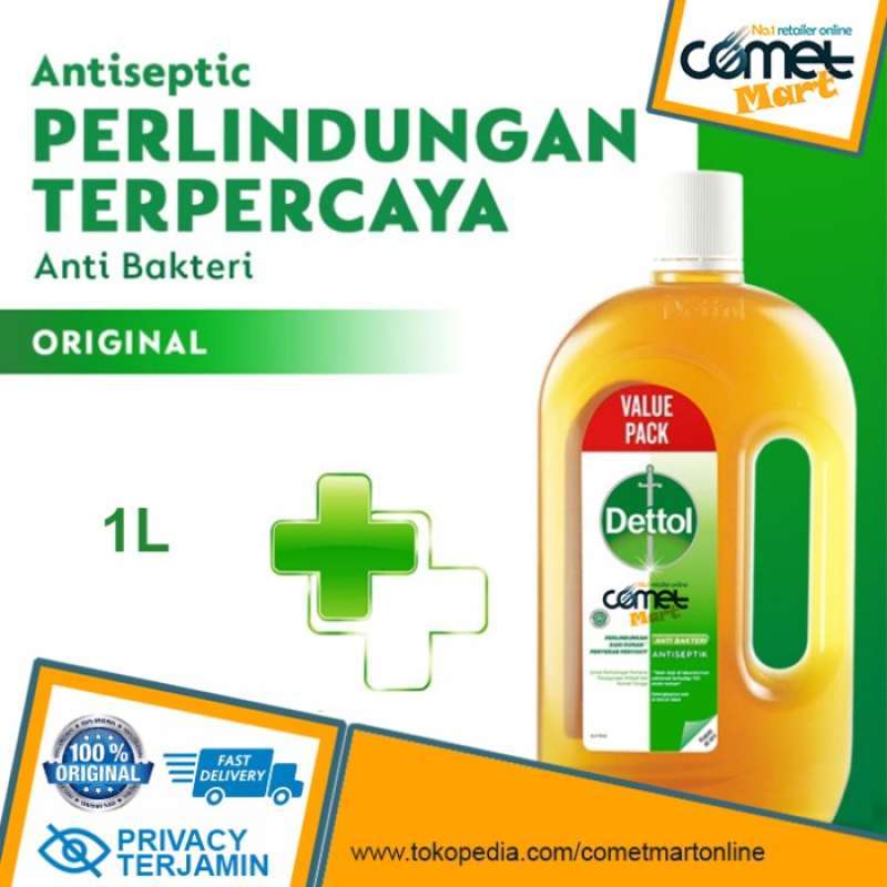 Jual Dettol Antiseptic Cair. Antiseptik Liquid 1 Liter - 1000 Ml Di ...