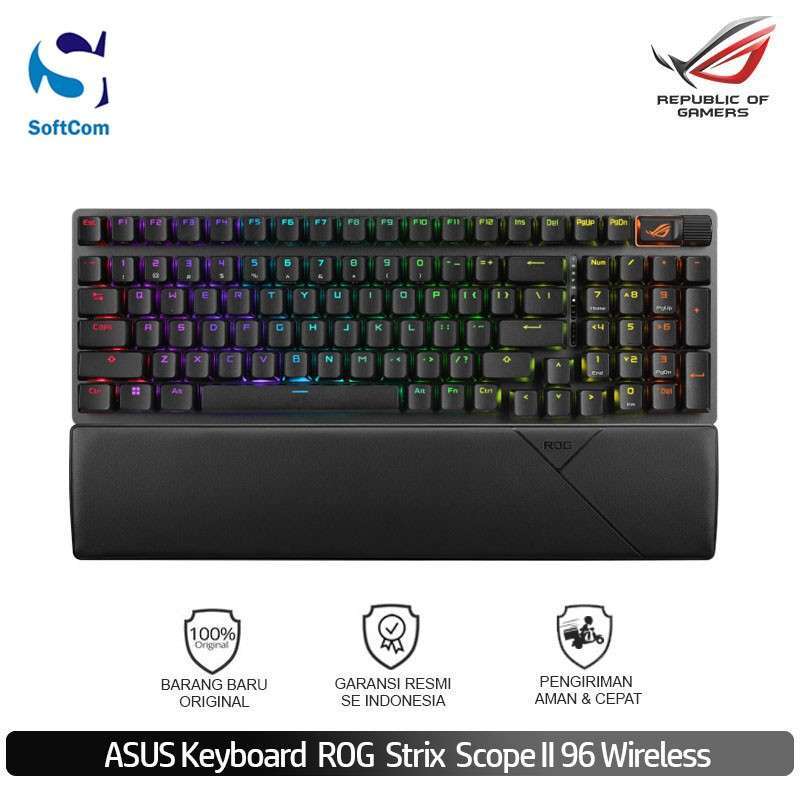 Promo Keyboard Gaming Asus Rog Strix Scope Ii 96 Wireless [90mp037a ...