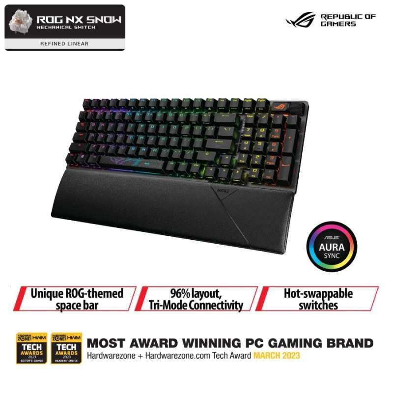 Promo Keyboard Gaming Asus Rog Strix Scope Ii 96 Wireless [90mp037a ...