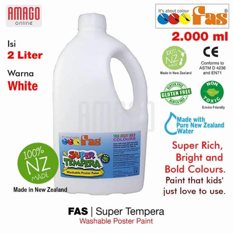 Promo FAS - SUPER TEMPERA WASHABLE POSTER PAINT - 2 LITERS - PILIH ...