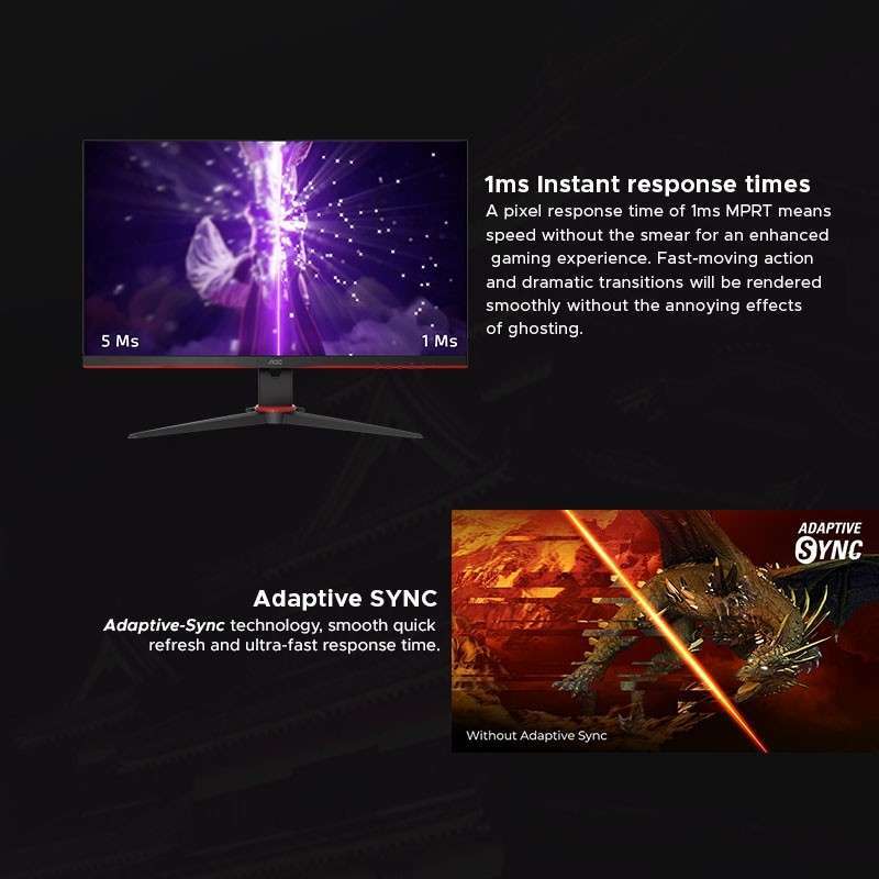 Jual Monitor Aoc Gaming 24g2e1 24 Ips 1080 100hz Hdmi Dp Full Hd 1ms ...