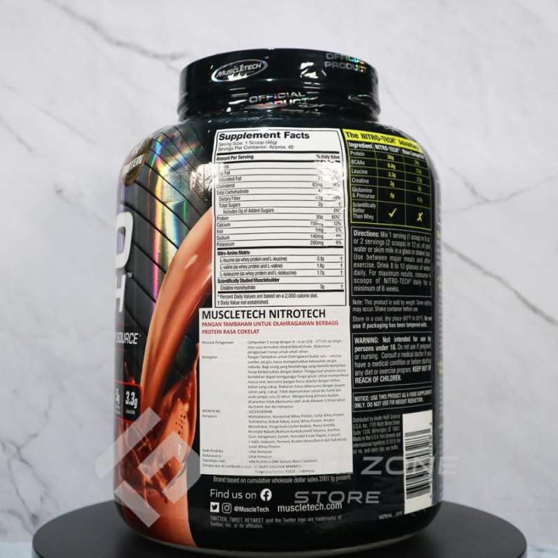 Jual Muscletech Nitrotech 4 Lbs Bpom Aom Whey Protein Di Seller ...
