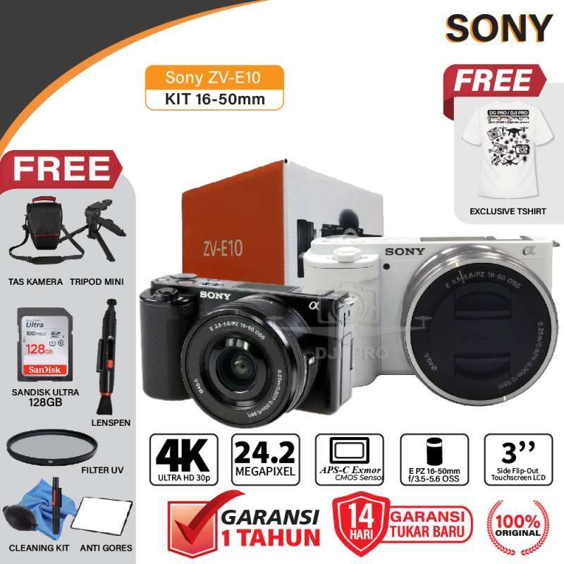 Jual Sony Alpha Zv-e10 Kit 16-50mm Mirrorless Camera - Zve10 - Lens ...