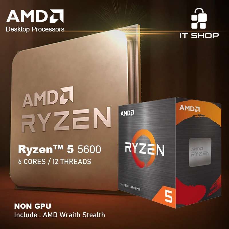 Jual Processor AMD AM4 Ryzen 5 5600 Box Wraith Cooler by EMD di Seller ...