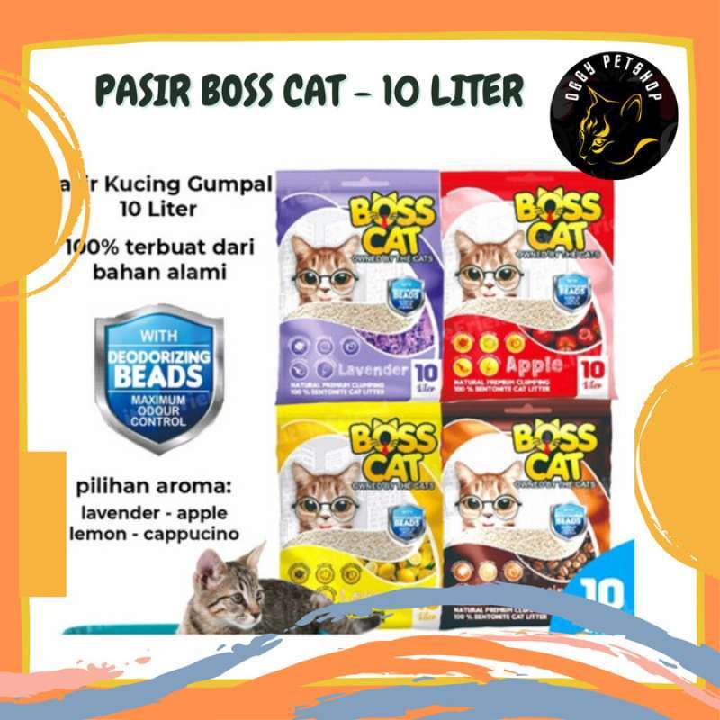 Promo [10 LITER] PASIR BOSSCAT SETARA PAWSITIVE Pasir Kucing Wangi ...