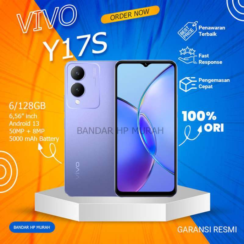 Promo vivo Y17s 6/128GB - 50MP Camera, IP54 Garansi Resmi - Forest Green Diskon 20% di Seller ...