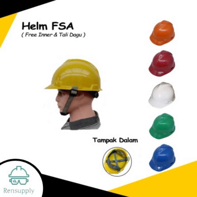 Promo Helm Safety/helm Proyek/safety Helmet Fsa + Inner Dan Tali Dagu ...