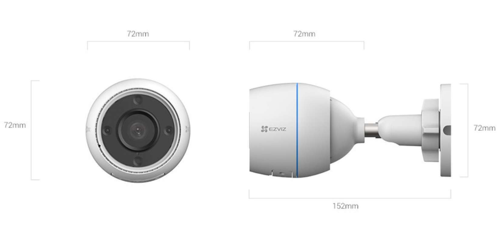 Jual Ezviz H3c 2mp 4mp Color Night Vision 2k Ip Cam Outdoor Kamera Cctv ...