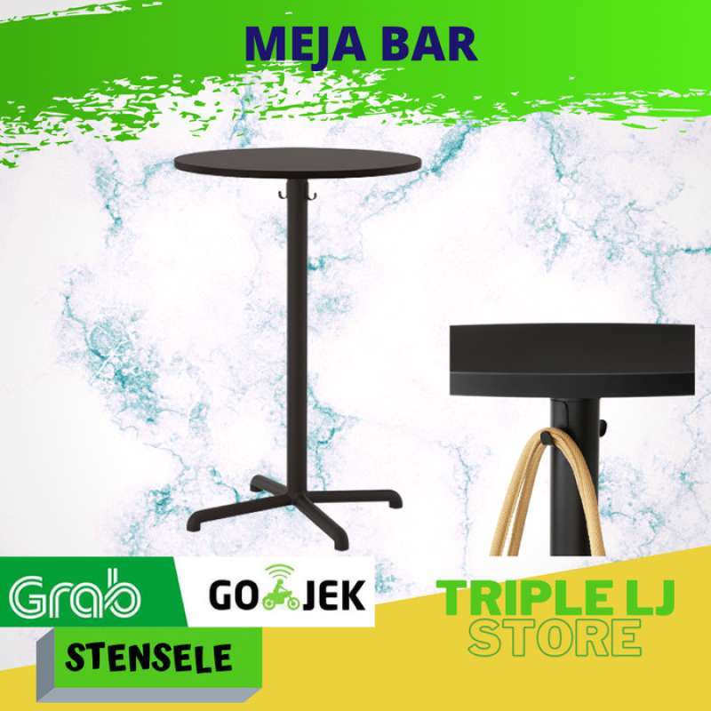 Promo Meja Bar Cafe Barista Bulat Tinggi Minimalis Diskon 23% Di Seller ...