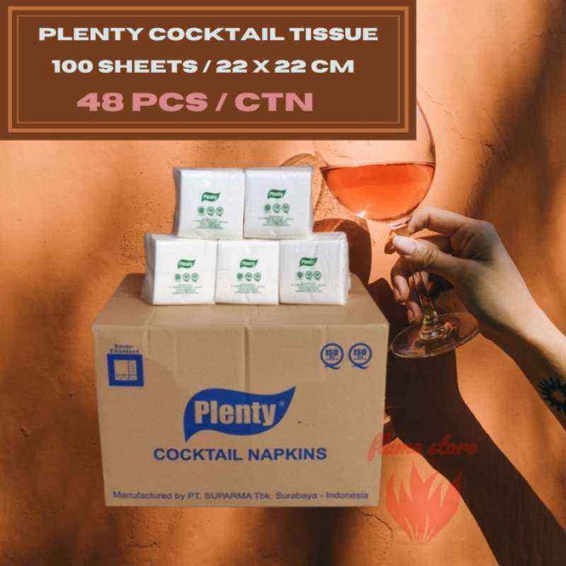 Promo KARTON Tisu Cocktail Plenty 2 Ply 100 Sheets per pax [48 Px/CTN ...