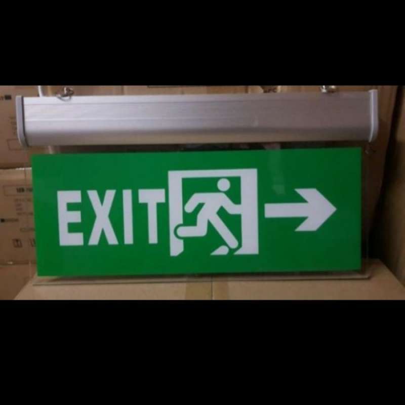 Promo lampu exit acrylic emergency lampu darurat exit lampu penunjuk ...