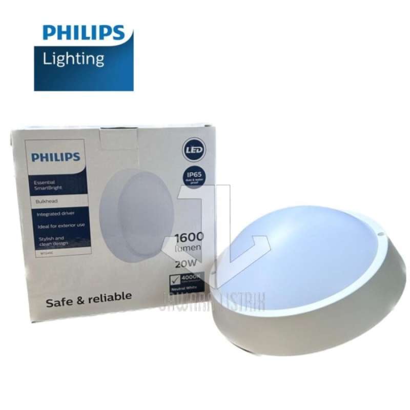 Promo PHILIPS 20W 20WATT IP65 WT045C - Lampu Dinding Outdoor Bulkhead ...
