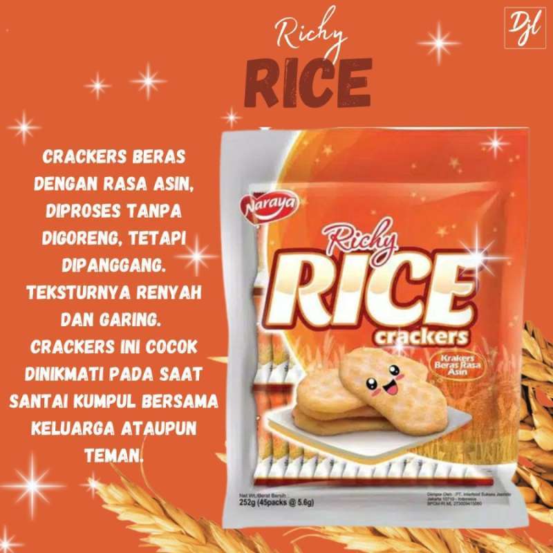 Jual Naraya Richy Snow Rice Cheese Corn Crackers Biskuit Beras 1 Pak ...