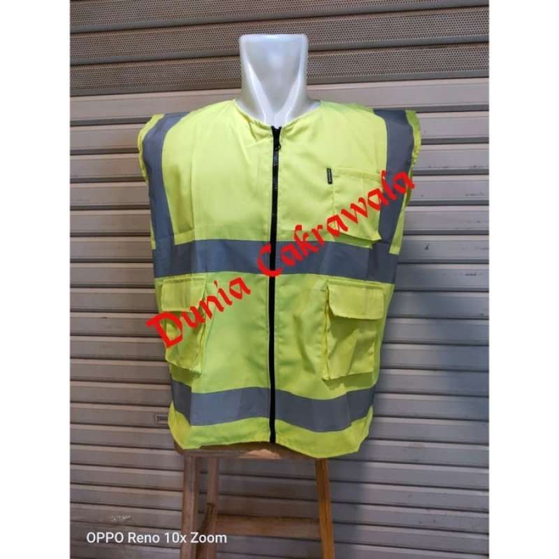 Promo Rompi Safety Bahan Drill / Rompi Proyek / Rompi Warna Kuning ...