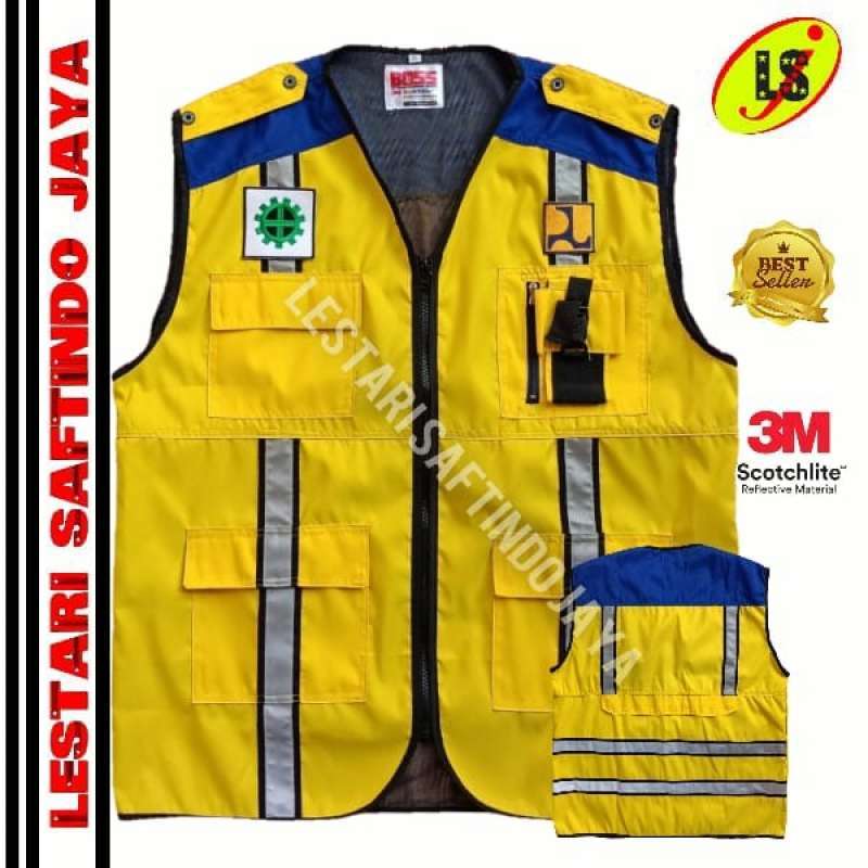 Promo Safety Vest Dinas Pupr Kuning Biru/rompi Safety Schotlite 3m ...