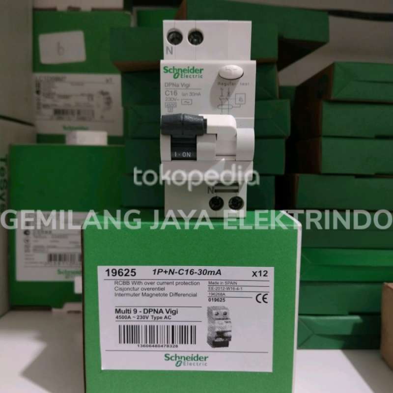Promo SCHNEIDER 19625 RCCB / RCBO DPNa VIGI 2P 16A 1P+N 16A 30MA Diskon ...