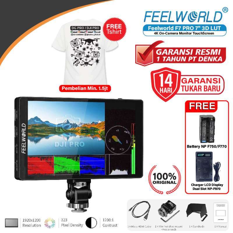 Jual Feelworld F7 PRO 7 3D LUT 4K On-Camera Monitor TouchScreen di ...
