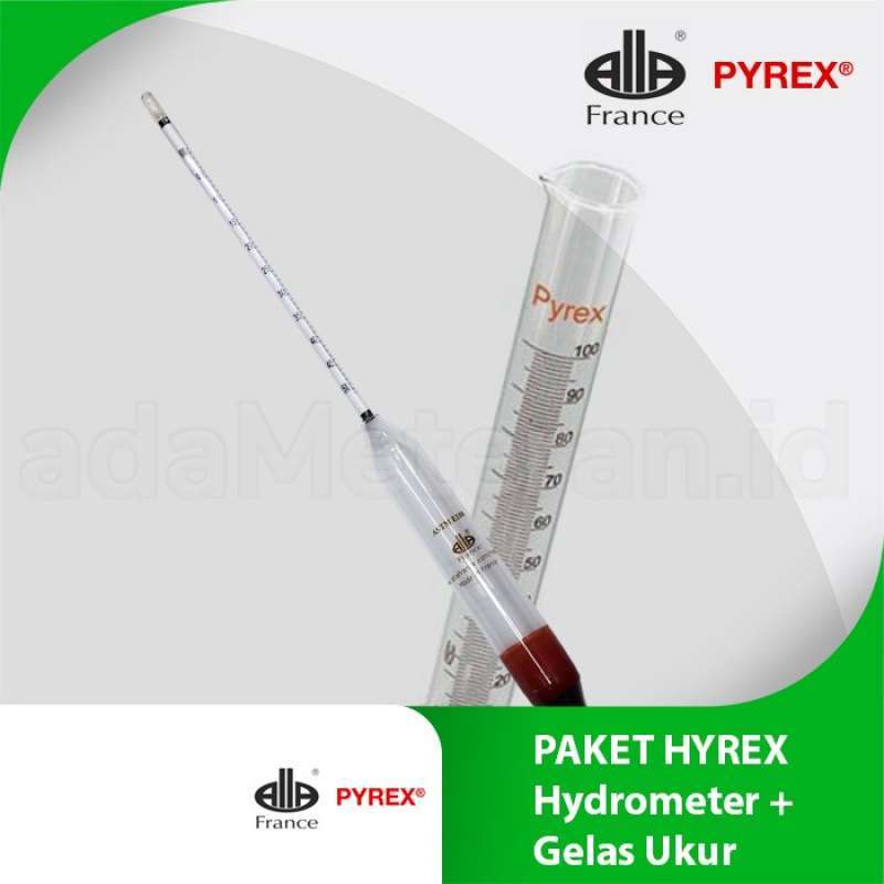 Promo Paket Hyrex 1- Hydrometer Astm 0.800 - 0.850 + Gelas Ukur Pyrex ...