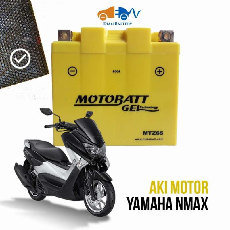 Jual Aki Motor Yamaha Nmax Motobatt Mtz-6s Mf Aki Gel / Aki Kering Di ...