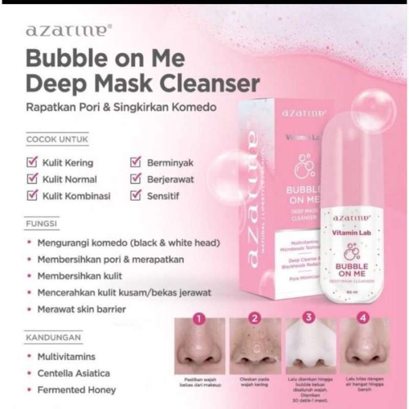Jual Azarine Vitamin Lab Bubble On Me Deep Mask Cleanser Di Seller Sis ...