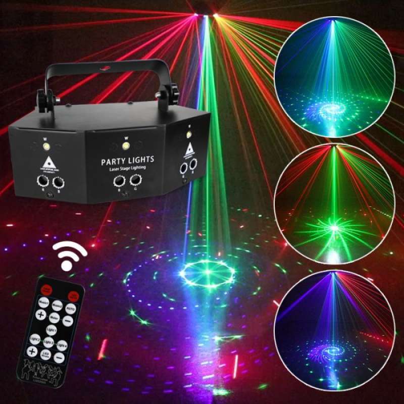 Promo Lampu Laser Proyektor Lighting Panggung Disco RGB Light Sensor ...