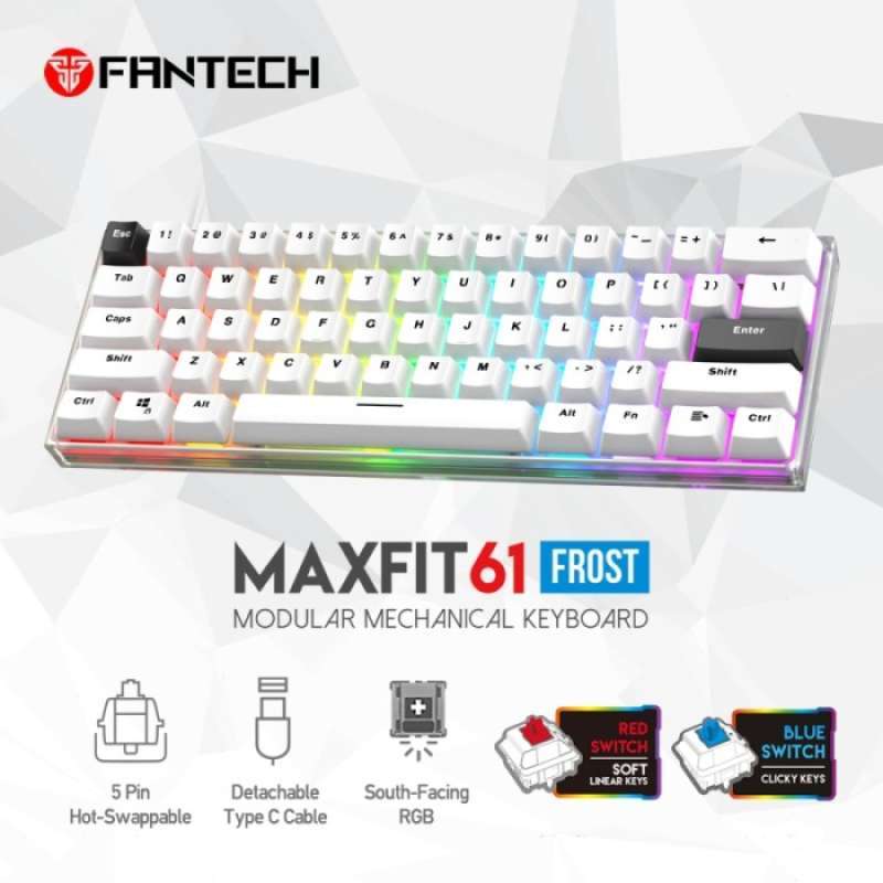 Jual Keyboard Mechanical Fantech Mk-857 Maxfit 61 Frost Mk857 Di Seller ...