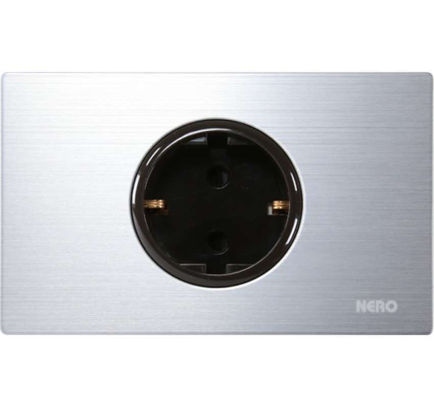 Promo NERO WIRING DEVICE TITANIUM 118 T1016VG Socket Stop Kontak Sier ...