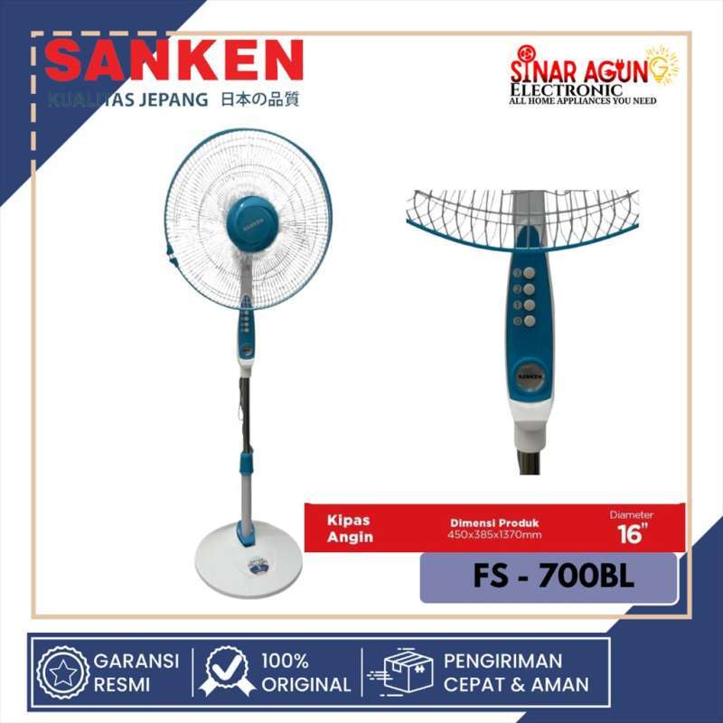 Promo Sanken Kipas Angin Stand Fan Fs-700bl / Fs 700bl / Fs700bl (16 ...