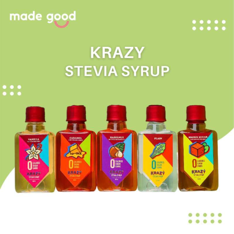 Promo Krazy Stevia Syrup 200ml Sirup Manis 0 Kalori Diskon 10% Di ...