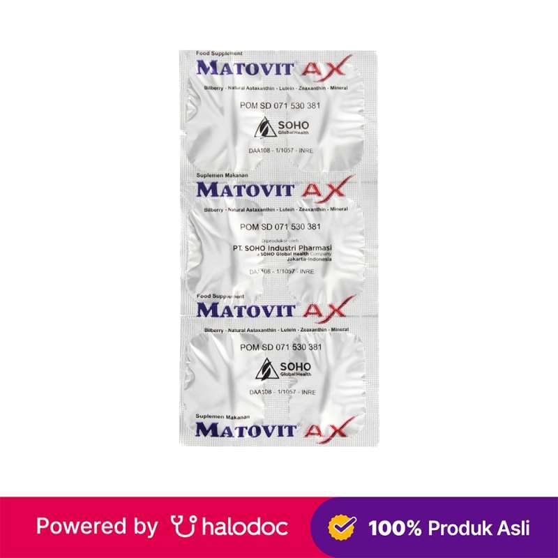 Jual Matovit Ax 6 Kaplet di Seller Apotek Medika Prima Pondok Kelapa ...