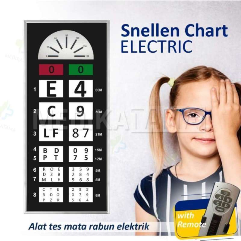 Jual Snellen Chart Elektrik with Remote Alat Baca Tes Mata di Seller ...