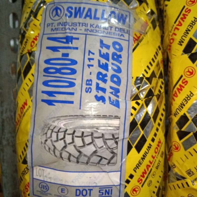 Promo Ban Luar Motor Matic 14 Swallow 110/80-14 SB 117 Street Enduro ...