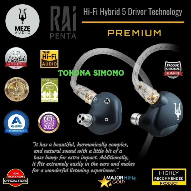 Promo MEZE RAI PENTA PREMIUM HI-FI HYBRID 5 DRIVER TECHNOLOGY IEM ...