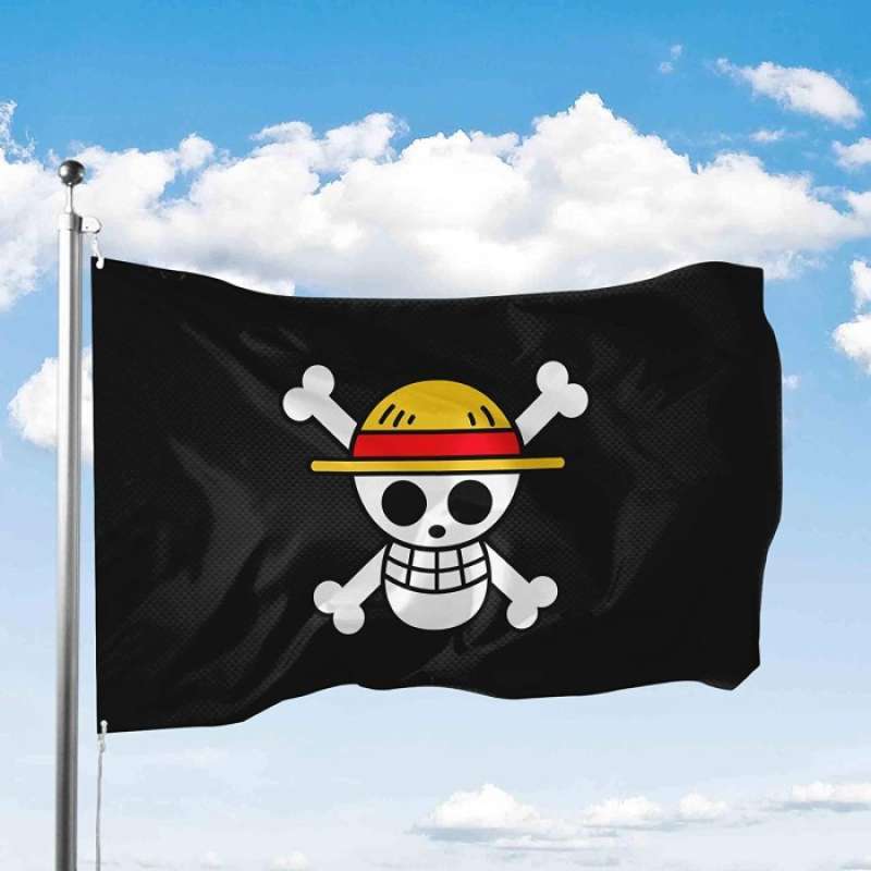Promo bendera ONE PIECE STRAW HAT LUFFY bajak laut anime pirates flag ...