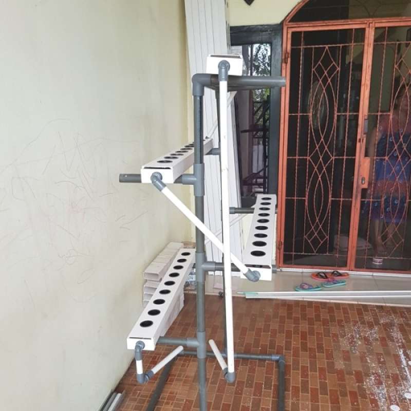 Promo Paket Hidroponik Set Standing 4 Tingkat Lengkap Dg Rak Rangka ...