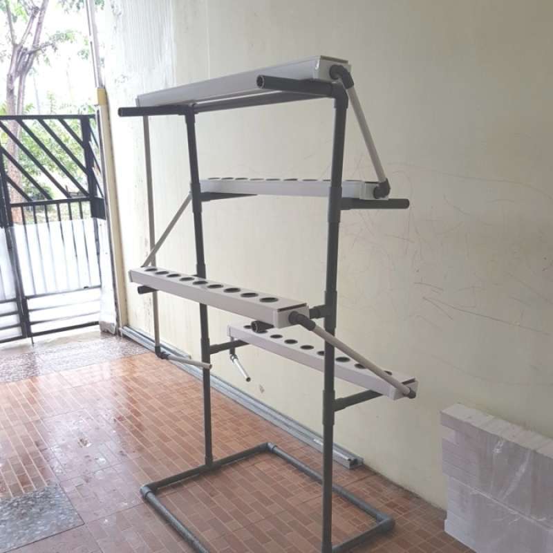 Promo Paket Hidroponik Set Standing 4 Tingkat Lengkap Dg Rak Rangka ...