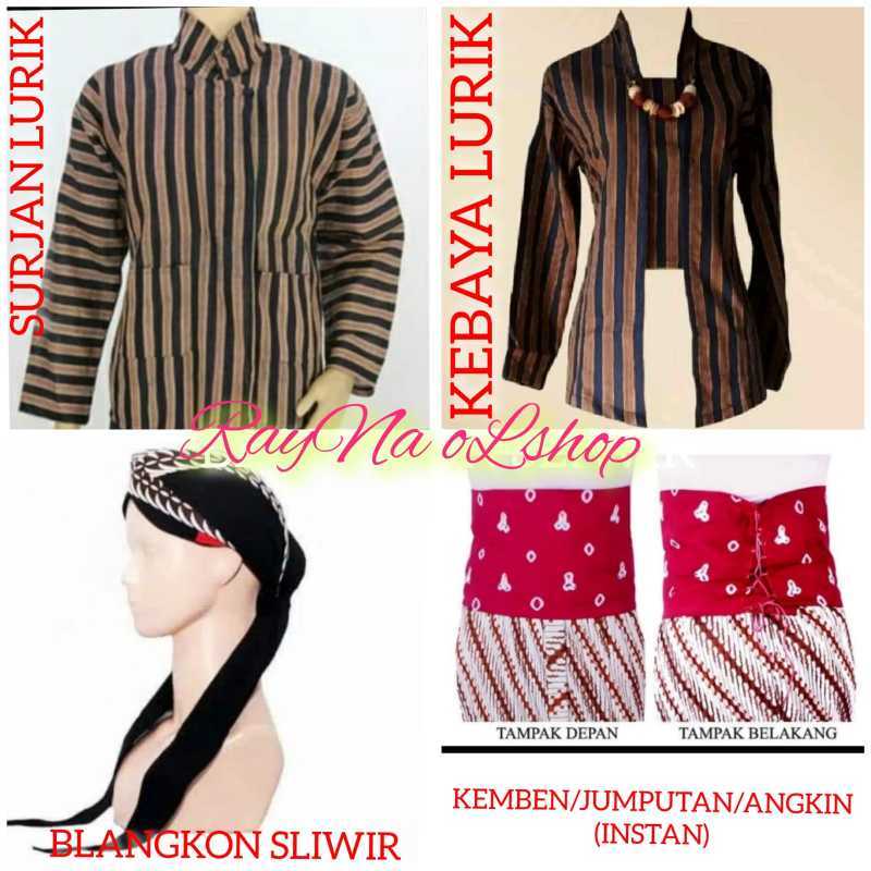 Promo 1 SET BAJU COUPLE LURIK MODERN KLASIK KHAS TRADISIONAL JAWA SOLO JOGJA (KEBAYA LURIK ...