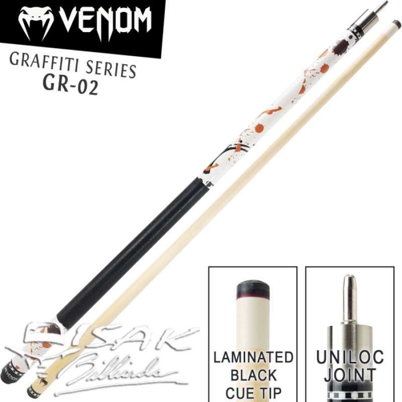 Promo Venom Pool Cue GR-02 - Graffiti Uniloc Series Billiard Stick ...