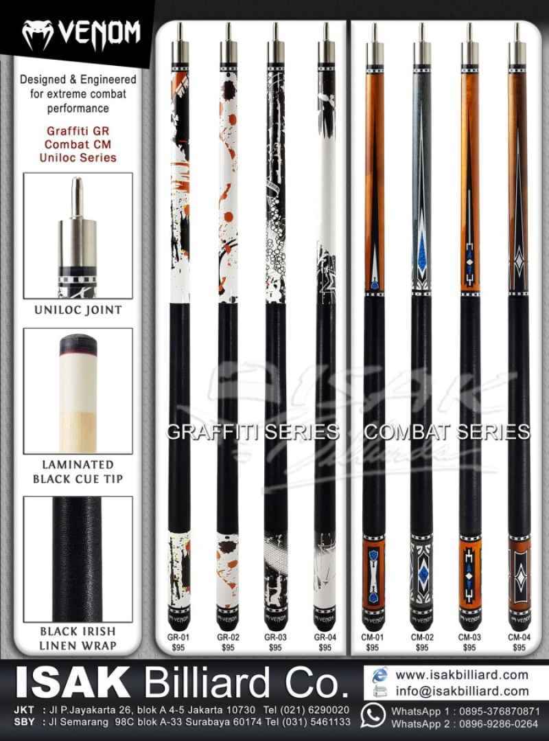 Promo Venom Pool Cue GR-02 - Graffiti Uniloc Series Billiard Stick ...