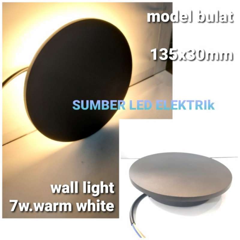 Promo lampu dinding led 7w model bulat minimalis 7w wall light 3000k ...