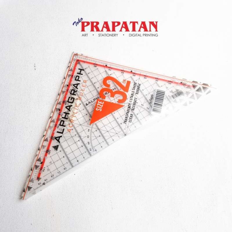 Jual Alphagraph Acrylic Ruler Penggaris Segitiga Pegangan 32cm 09 Di ...