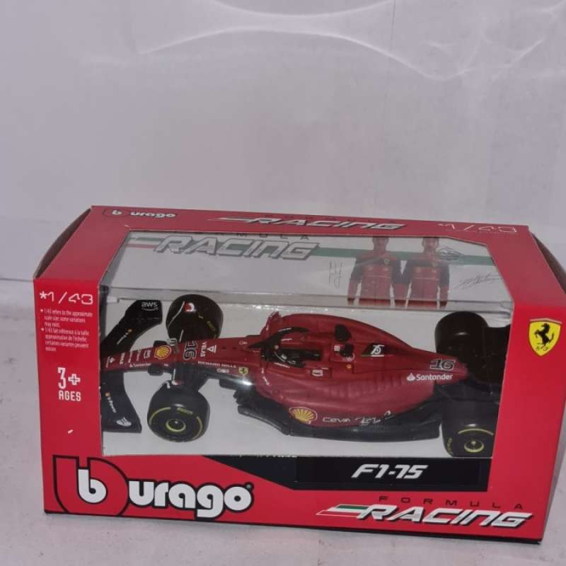 Promo SILAKAN BELI - bburago diecast f1 1:43 ferrari 2022 F1-75 #16 ...