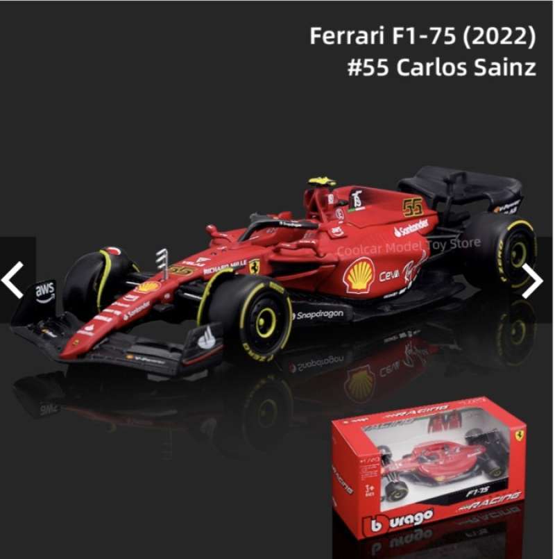 Promo SILAKAN BELI - bburago diecast f1 1:43 ferrari 2022 F1-75 #16 ...