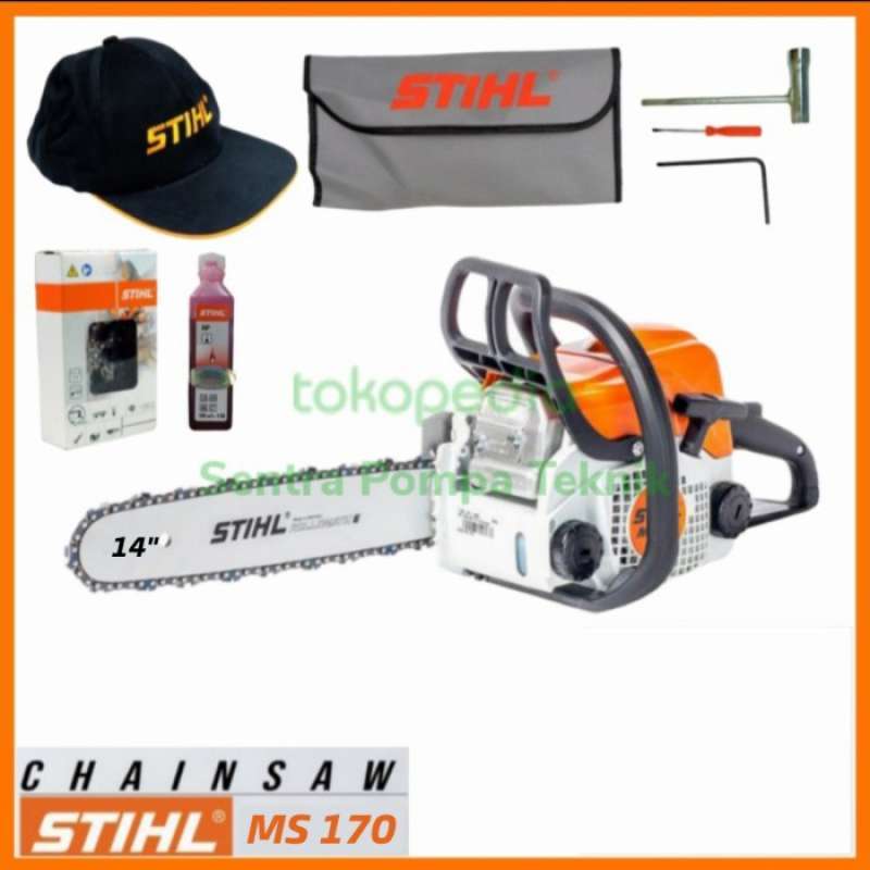 Promo Gergaji Mesin Chainsaw 2tak Stihl Ms 170 14 Mesin Potong Kayu Stihl Diskon 23% Di Seller ...