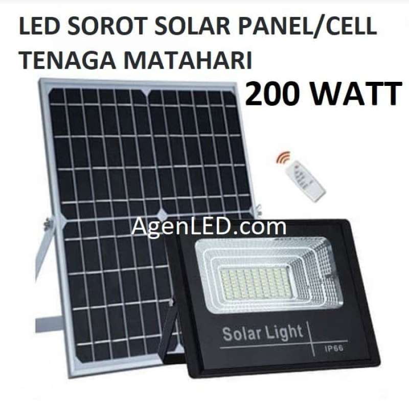 Promo Led Sorot 200w Solar Cell Panel Surya Floodlight Lampu Tembak 200 ...